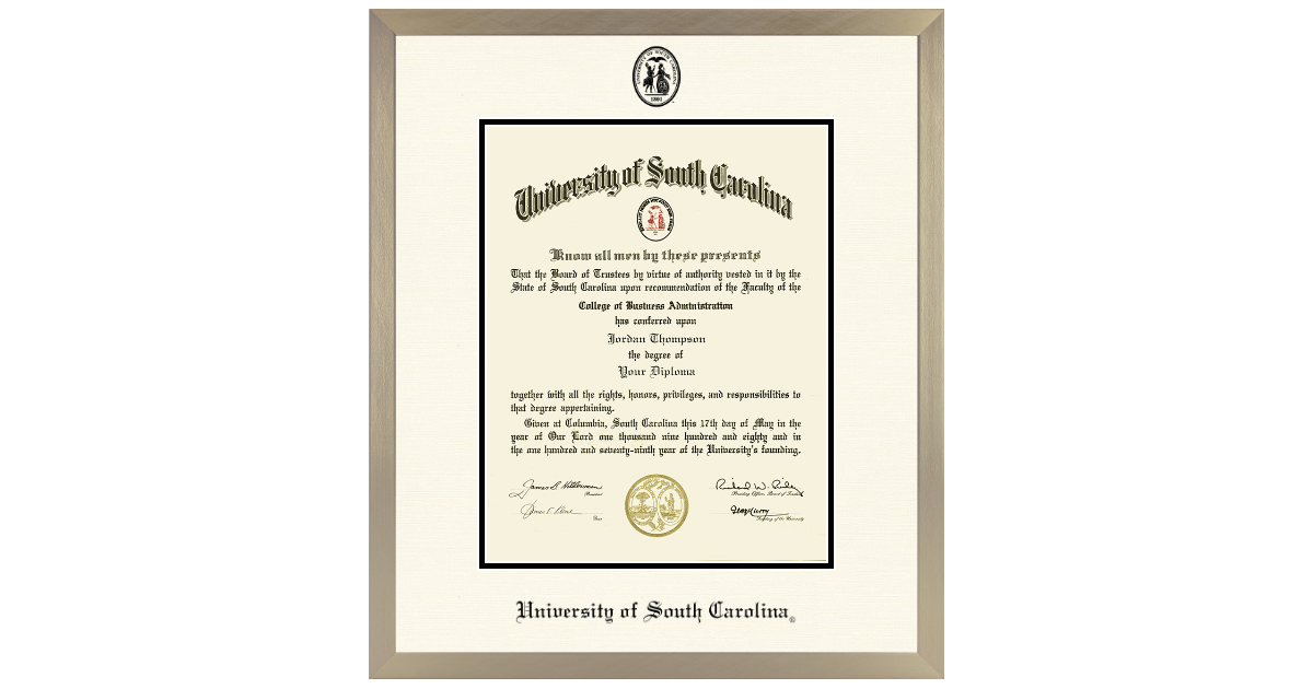 University of South Carolina Diploma Frame | Church Hill Classics