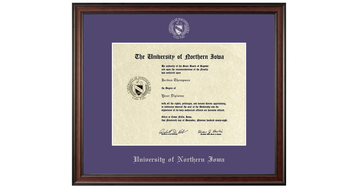 Masters- Silver Embossed Diploma Frame in Studio University of Northern ...