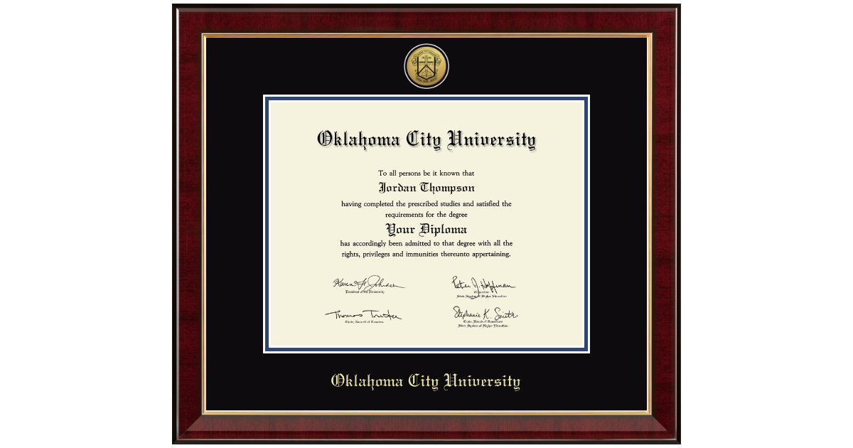 Current PhD- Gold Engraved Medallion Diploma Frame in Murano Oklahoma ...