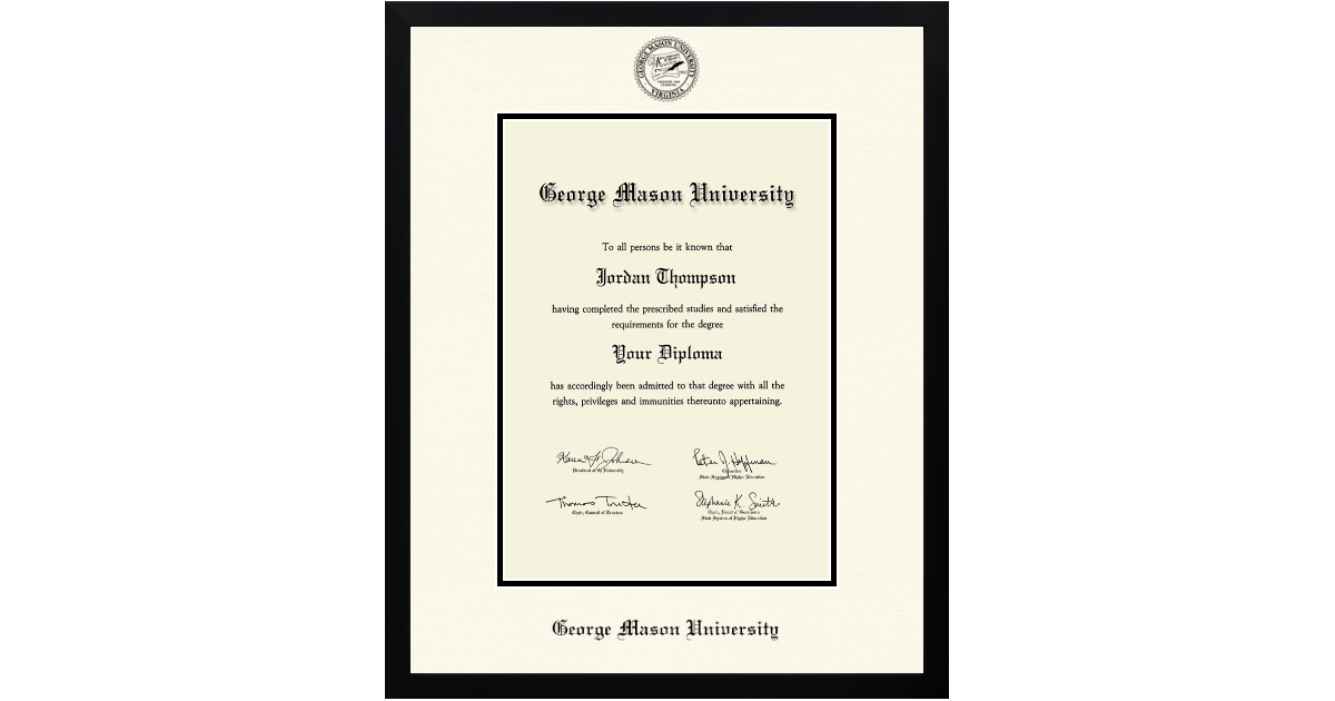 George Mason University Diploma Frame | Church Hill Classics