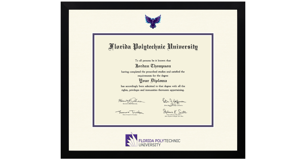 Dimensions Diploma Frame in Gotham Florida Polytechnic University ...