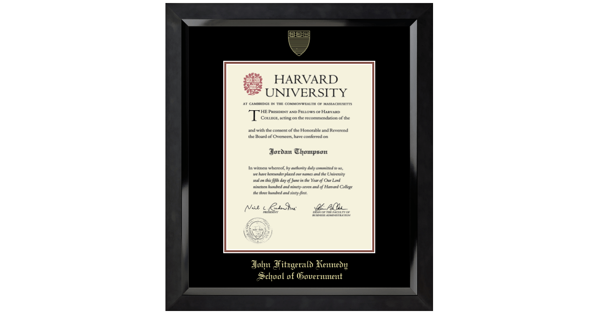 Gold Embossed Diploma Frame in Eclipse Harvard University - Item ...