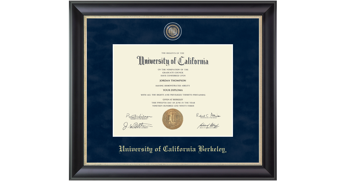 Regal Diploma Frame in Noir University of California Berkeley - Item ...