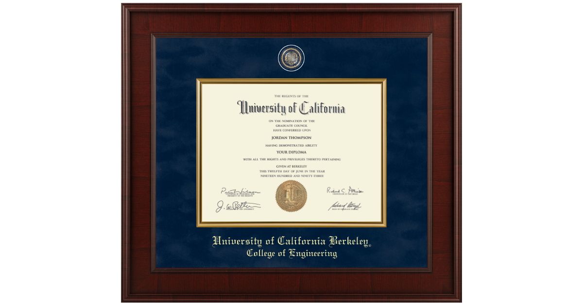 Presidential Masterpiece Diploma Frame in Jefferson University of ...