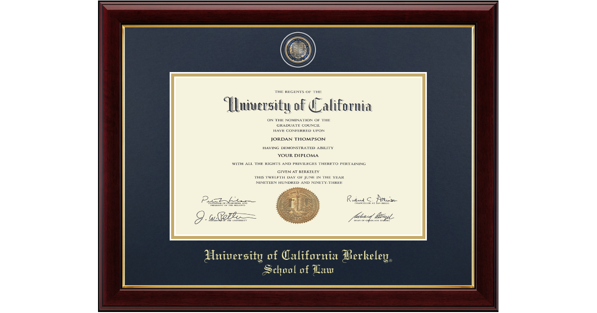 Masterpiece Medallion Diploma Frame in Gallery University of California ...