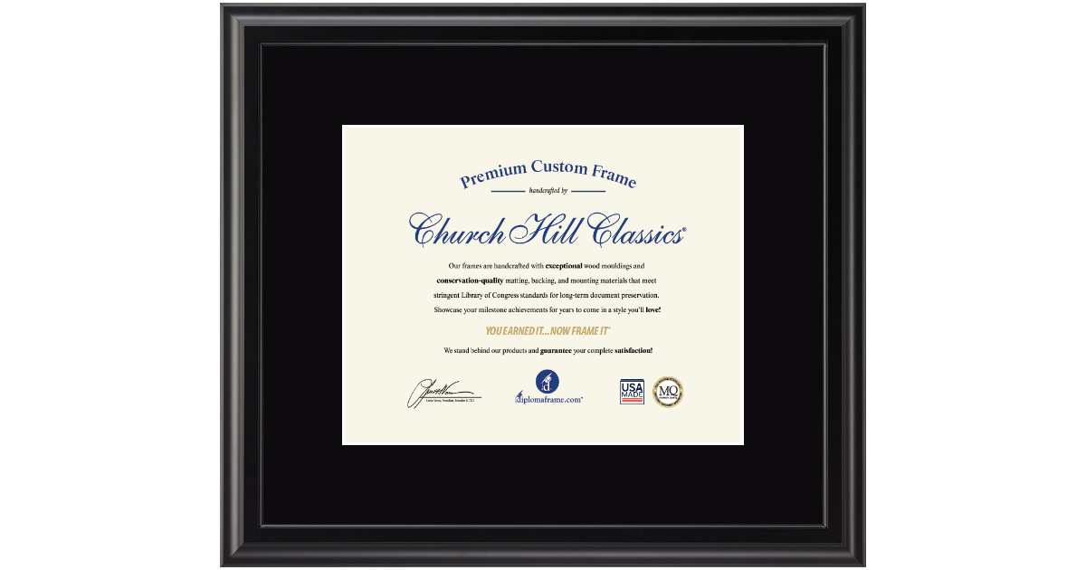 Custom Diploma Frame - 16"x20" in Midnight Graduation Gifts - Item #465941