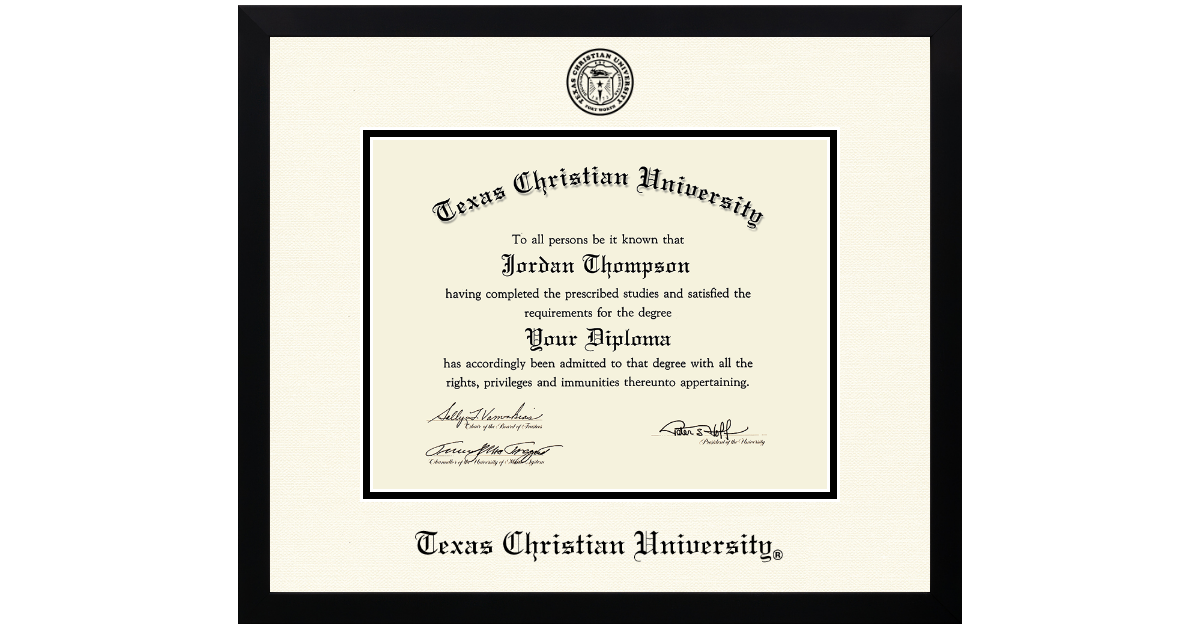 Icon Diploma Frame in Gotham - Item #466384 from Texas Christian University