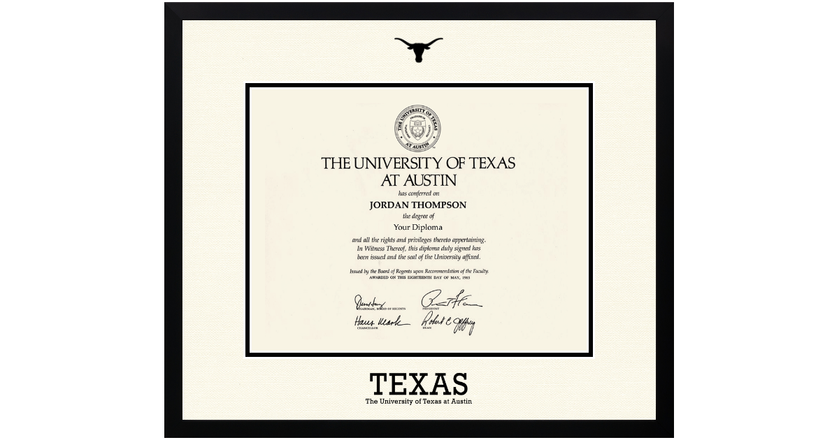 University of Texas (UT) Austin Diploma Frames | Church Hill Classics