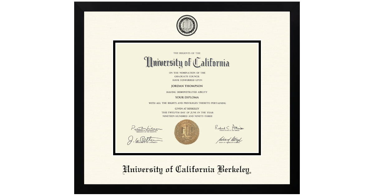 UC Berkeley Diploma Frame & Degree Frames | Church Hill Classics